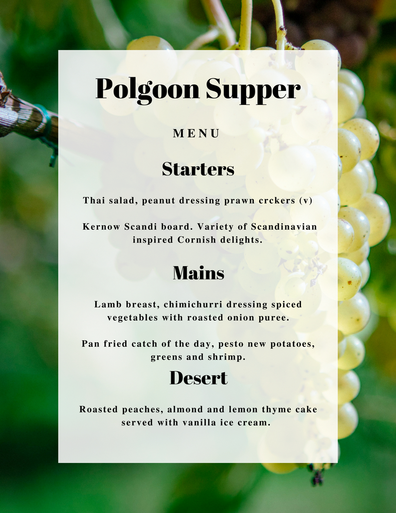 Polgoon Supper | Polgoon Vineyard & Orchard